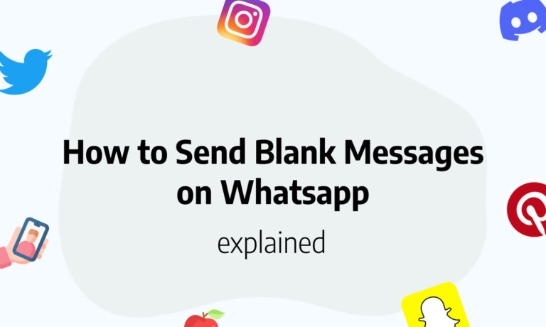 How to Send Blank Messages on Whatsapp